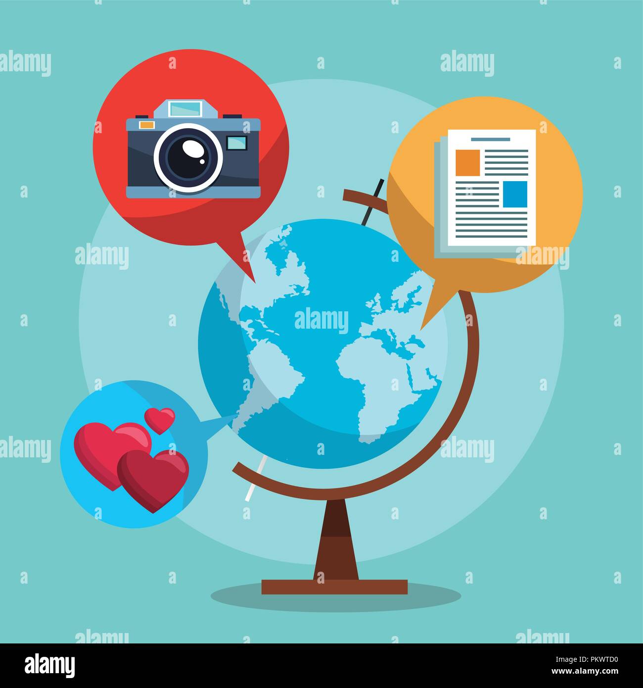 Camera and world Stock Vector Image & Art - Alamy