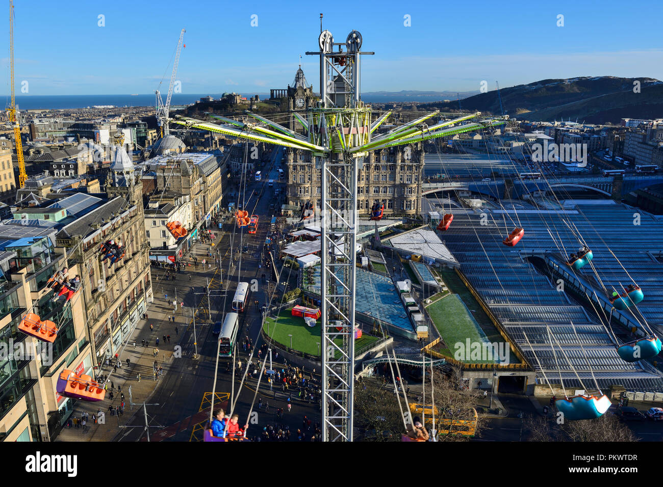 Star flyer ride edinburgh christmas hi-res stock photography and images ...