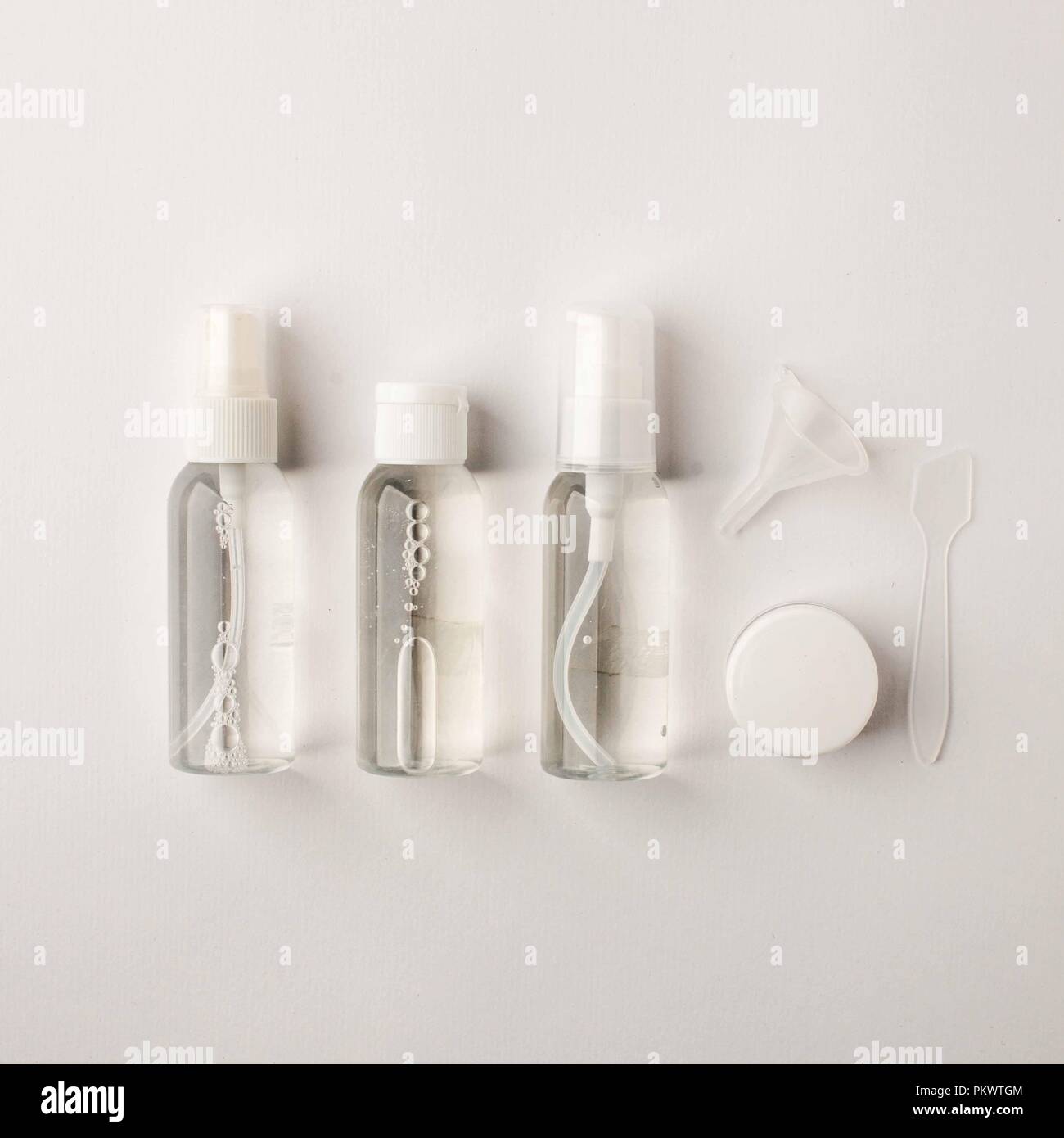 Cosmetic bottle containers with natural ingredients, Blank label for ...