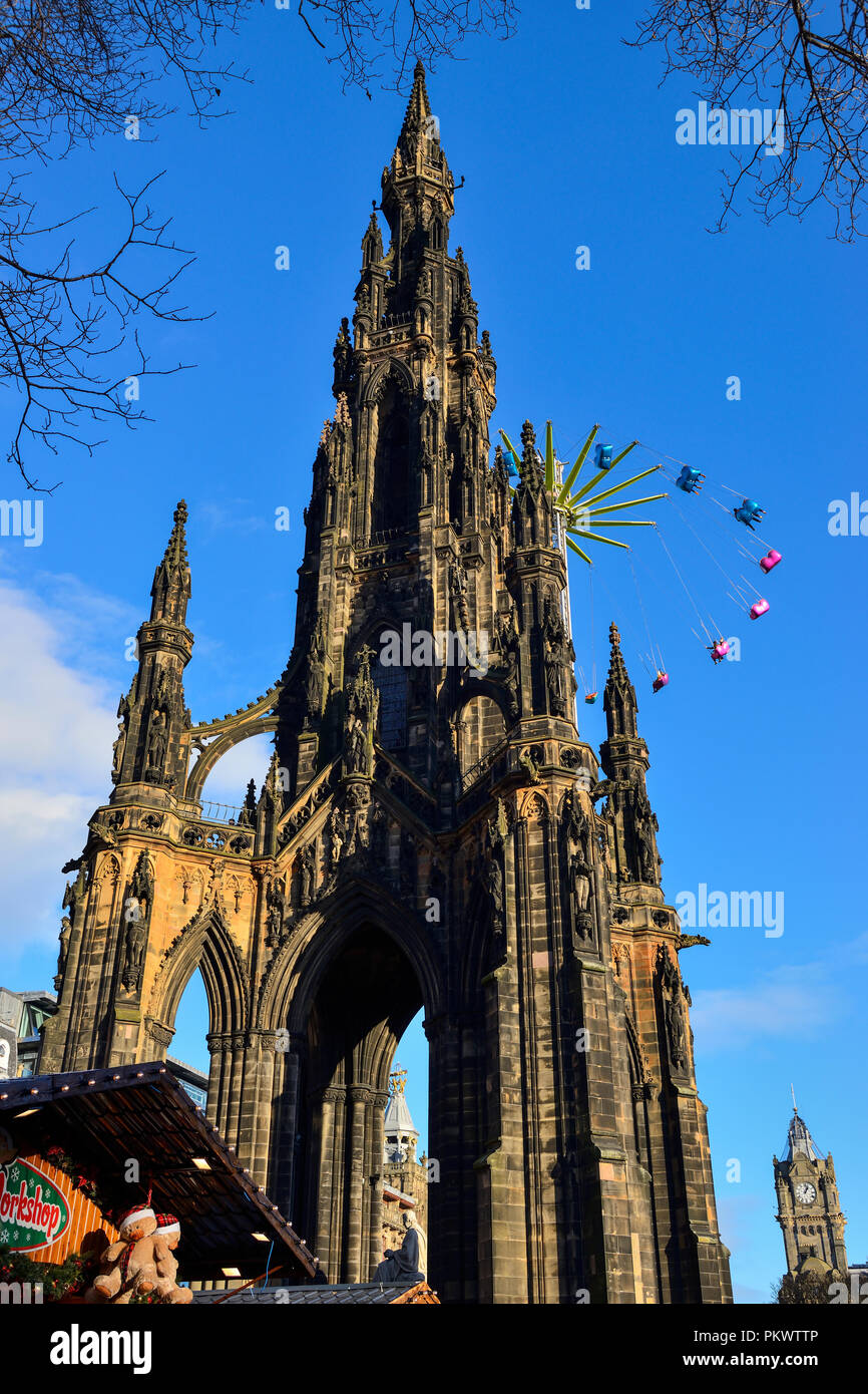 The Star Flyer ride next to the Scott Monument in Princes Street ...