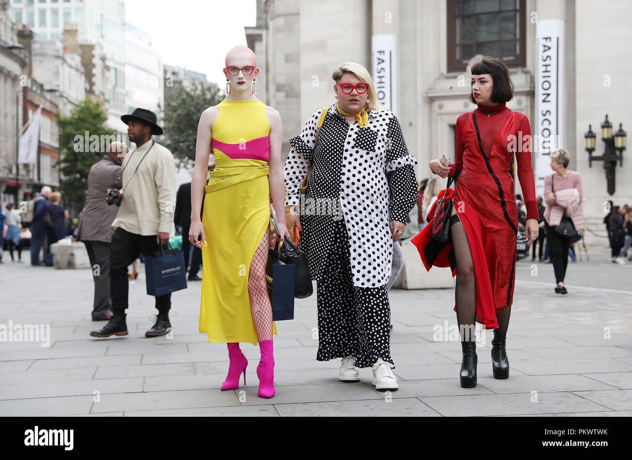 (left to right) Activist Jamie Windust, non binary fashion blogger Ben ...