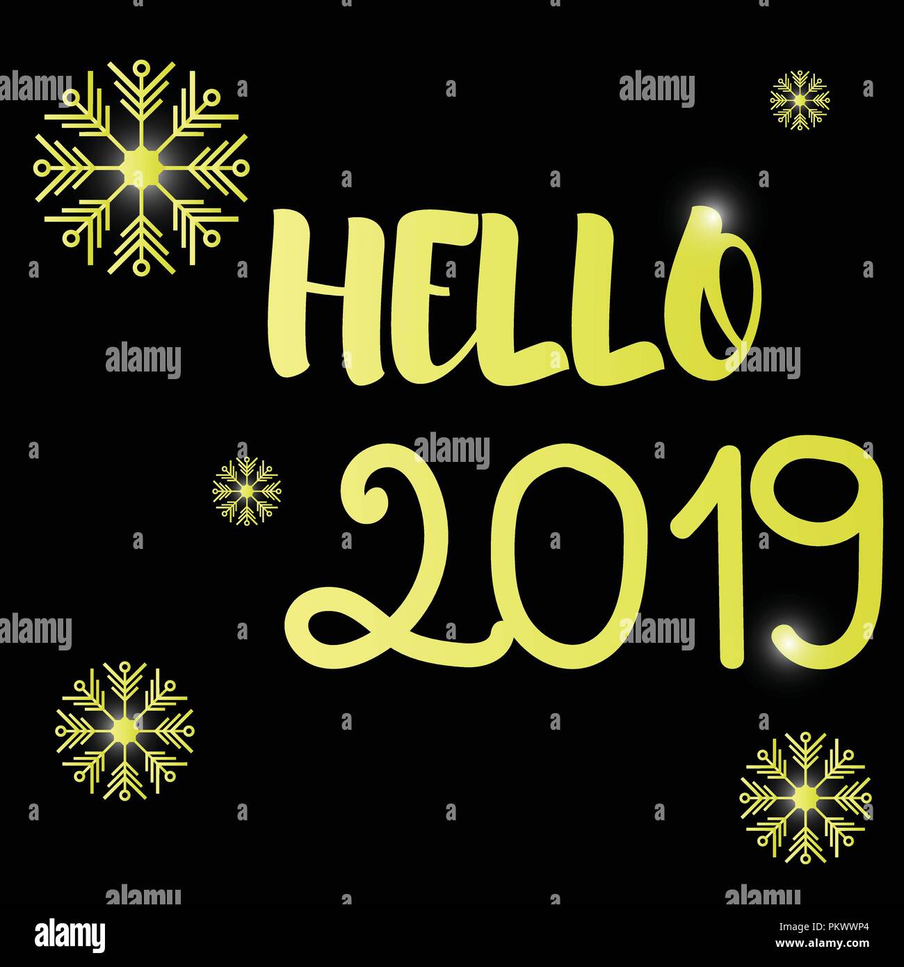 Hello 2019 Stock Vector Images - Alamy