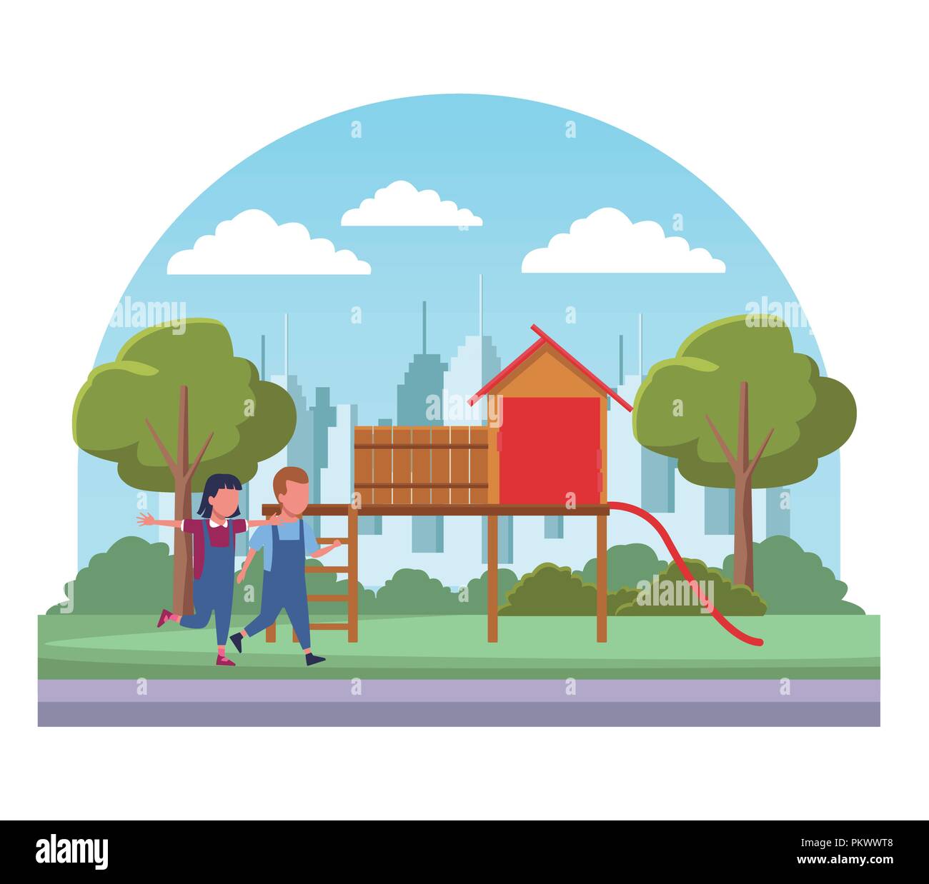 Kids at park cartoons Stock Vector Image & Art - Alamy