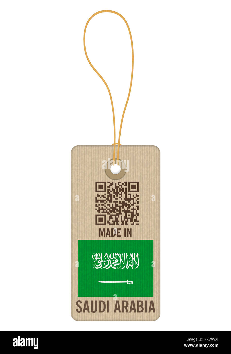Tag made in Saudi Arabia on a white background Stock Photo - Alamy
