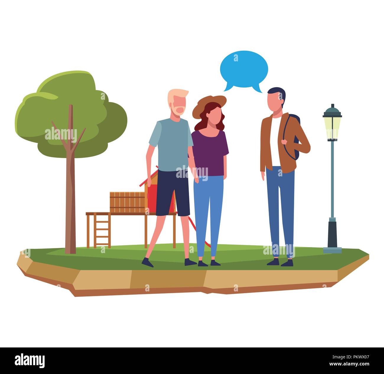 People at park cartoons Stock Vector Image & Art - Alamy