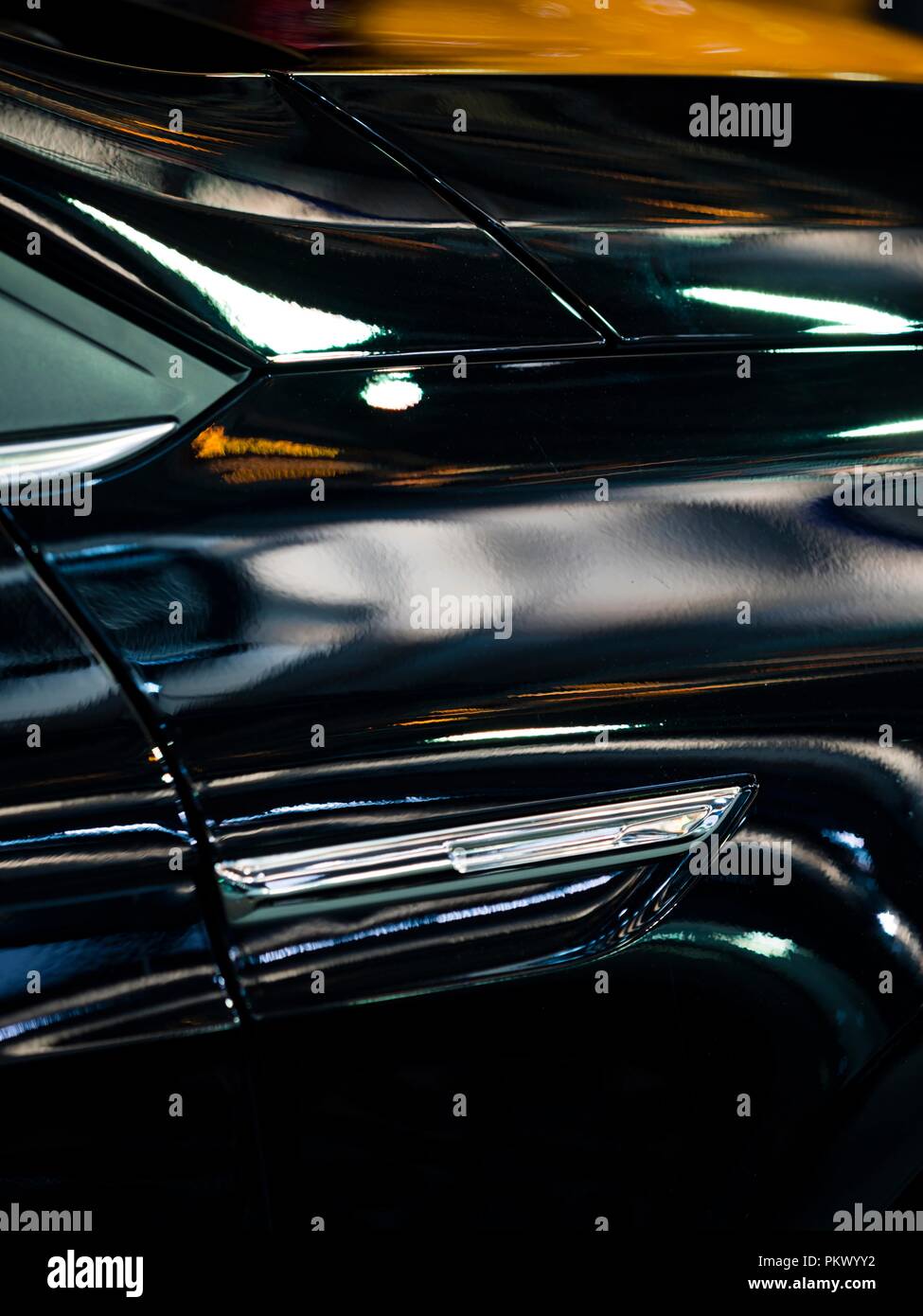 Modern car close-up Black Stock Photo - Alamy