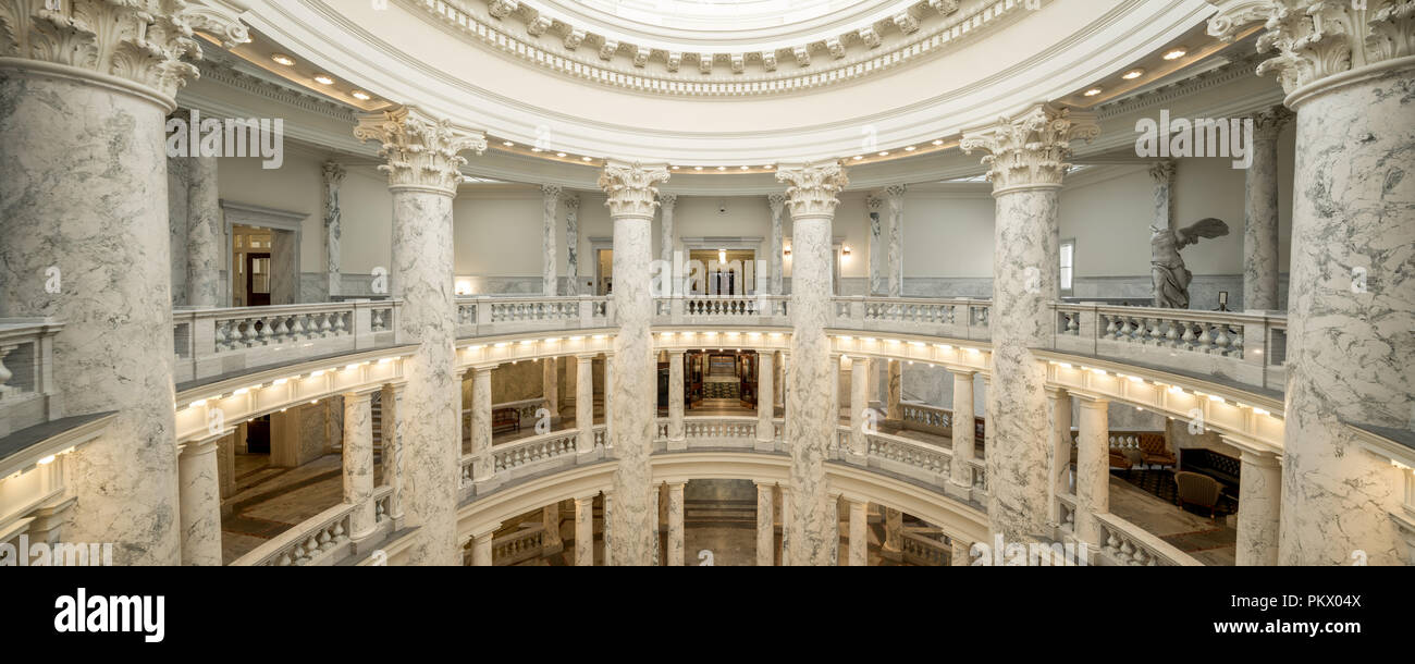 Marble pillars make up the floors of the capital atrium Stock Photo - Alamy