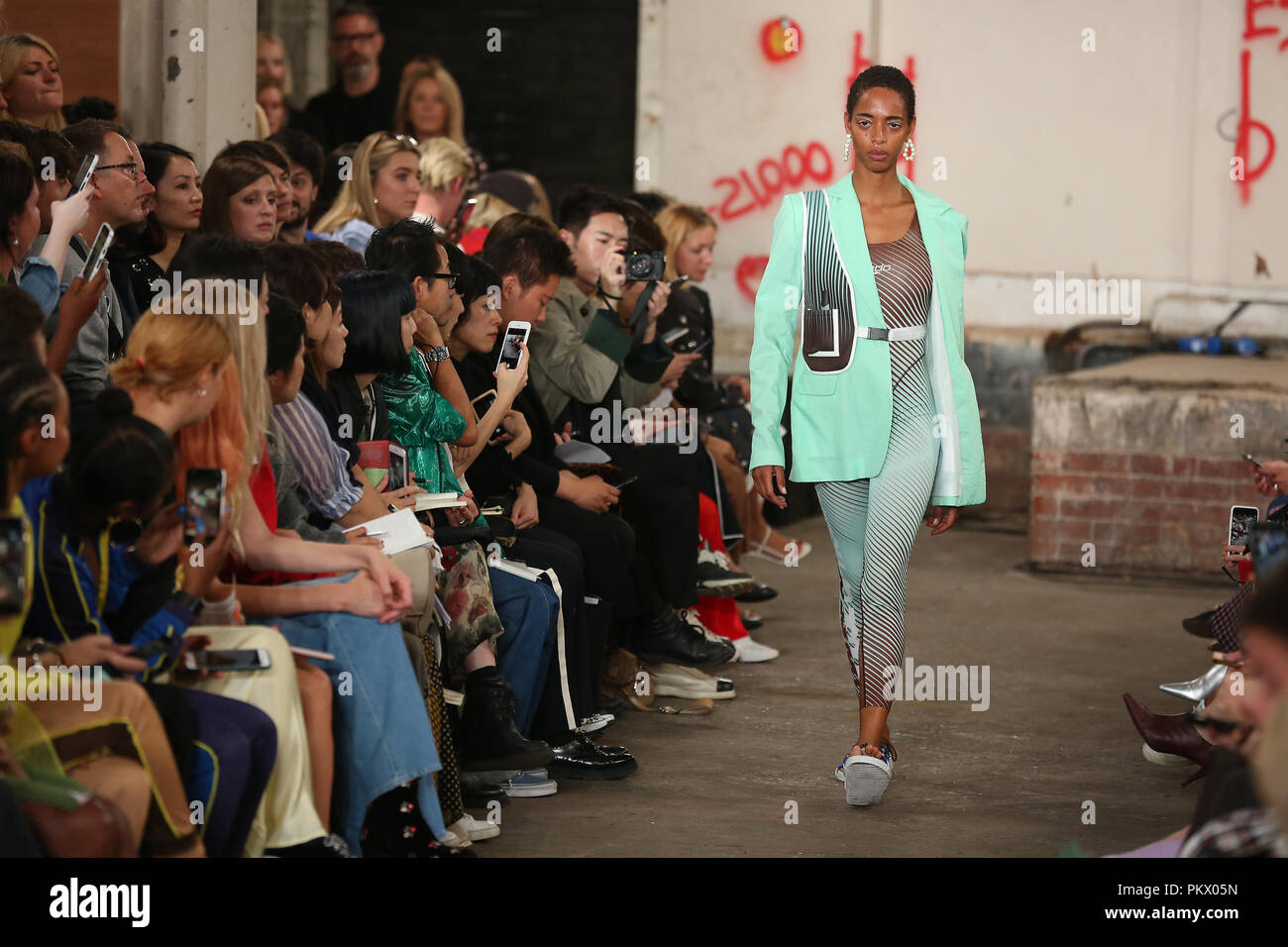 Models on the catwalk during the House of Holland London Fashion Week ...