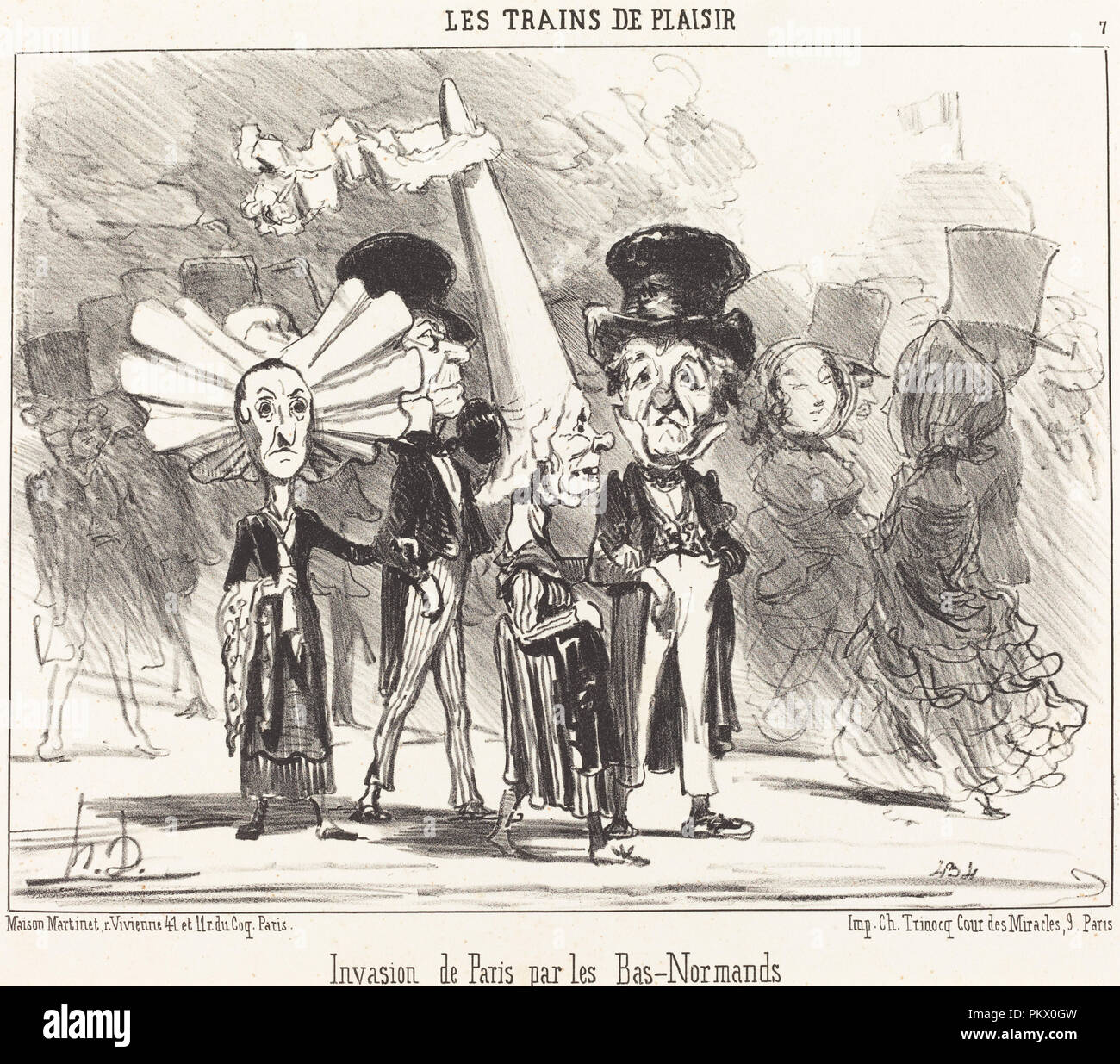Invasion de Paris par les Bas-Normands. Dated: 1852. Medium: lithograph ...