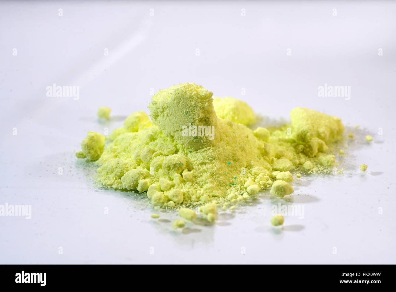 Chemical powder from the chemistry kit with macro lens photographed in ...