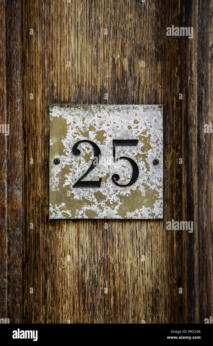 Number twenty-five of information, detail of odd number, address Stock ...