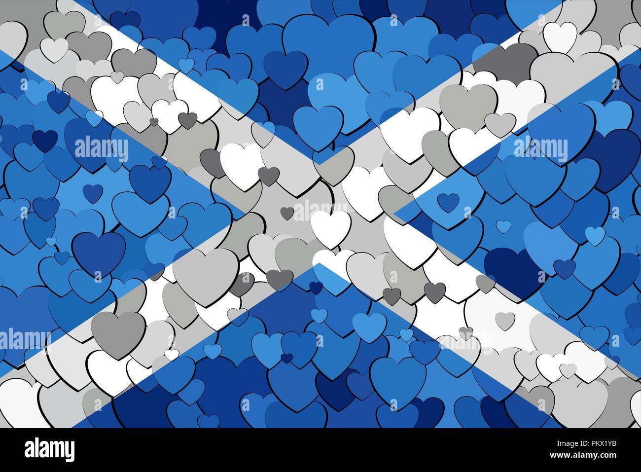 Scottish flag made of hearts background - Illustration, Flag of ...