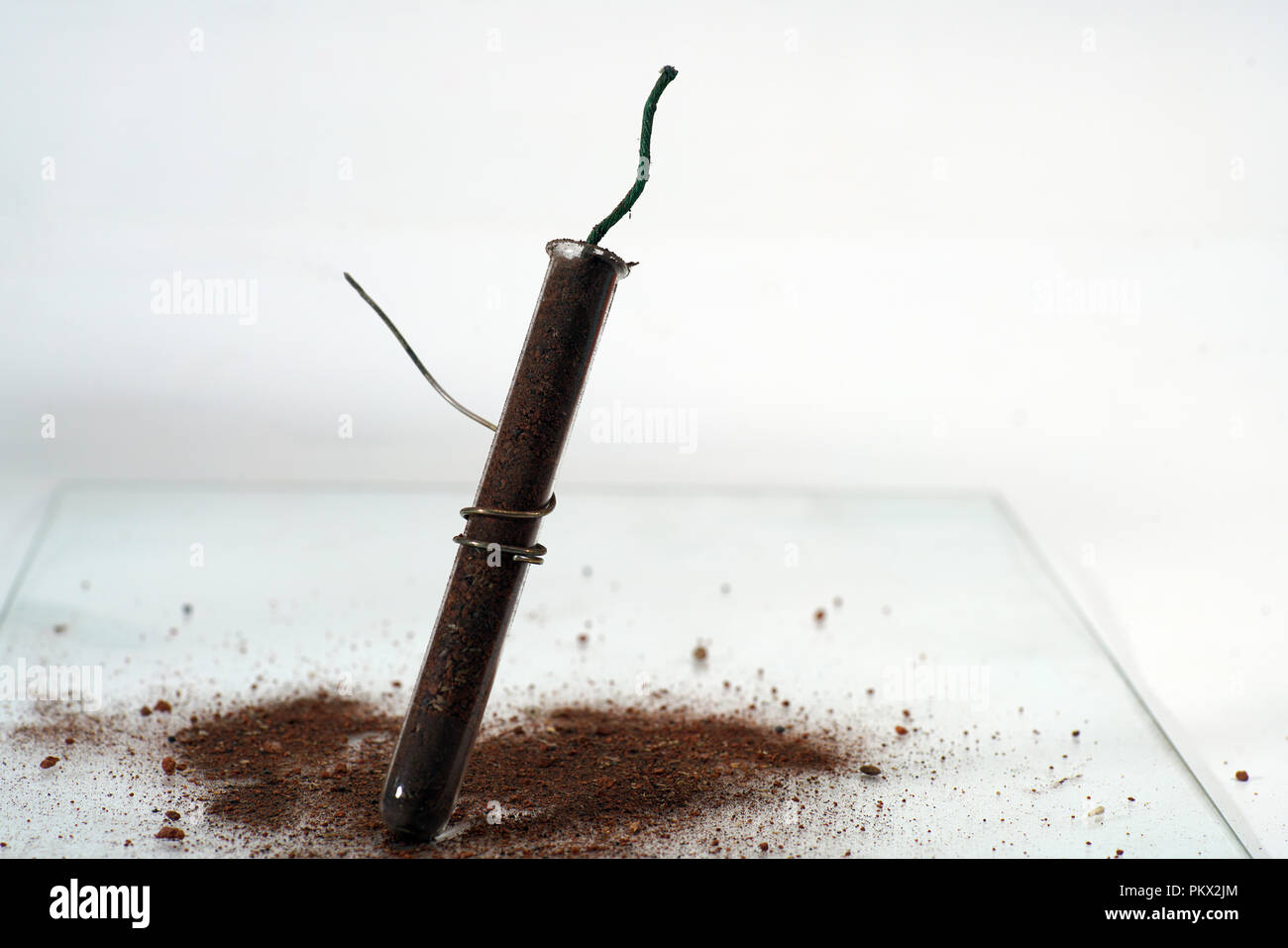 Contents of a fireworks body with disguise and black powder Stock Photo ...