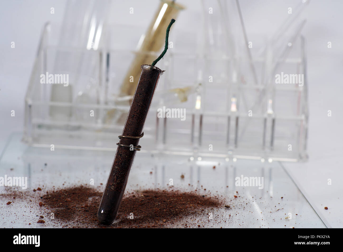 Contents of a fireworks body with disguise and black powder Stock Photo ...