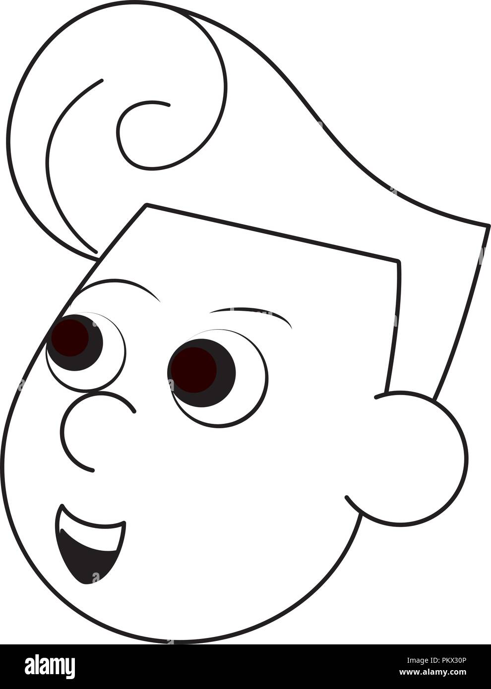 Cupid face cartoon in black and white Stock Vector Image & Art - Alamy