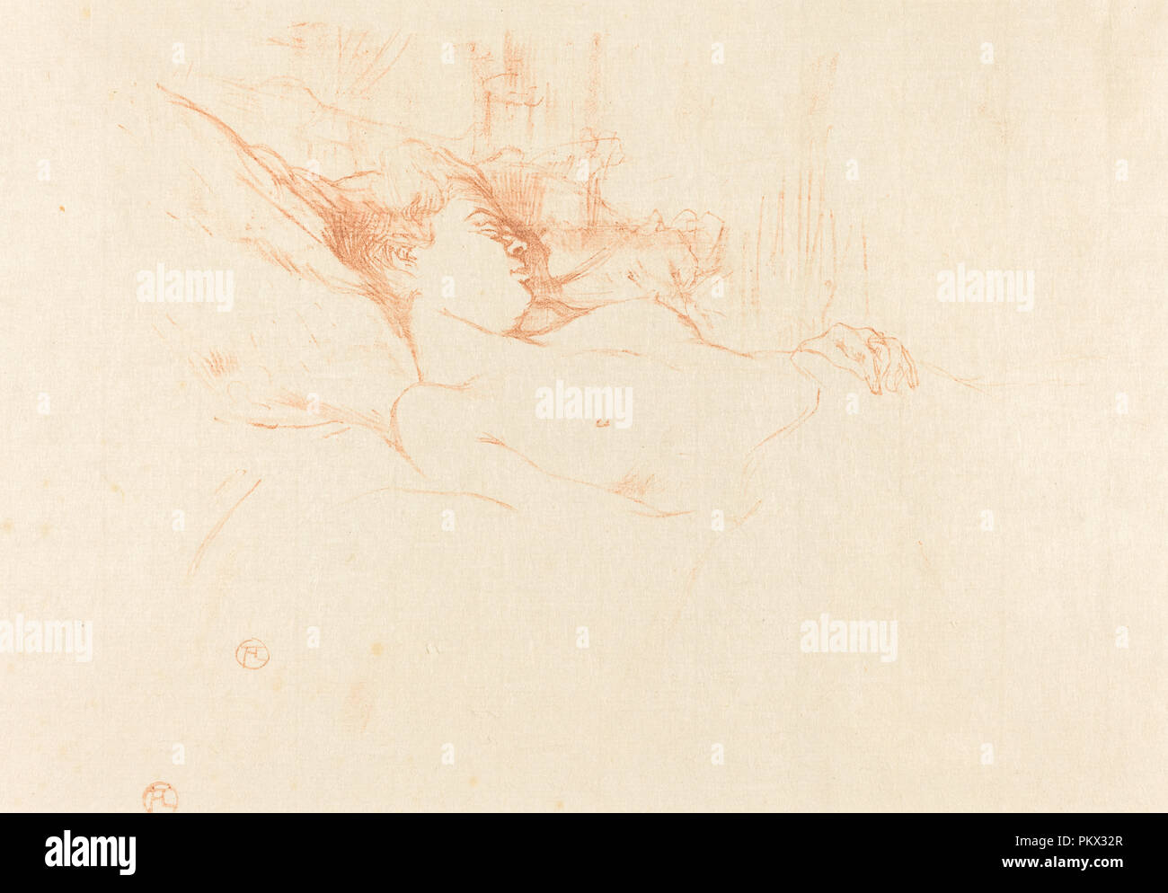 Sleep (Le sommeil). Dated: 1896. Dimensions: sheet: 33.7 x 51.2 cm (13 ...