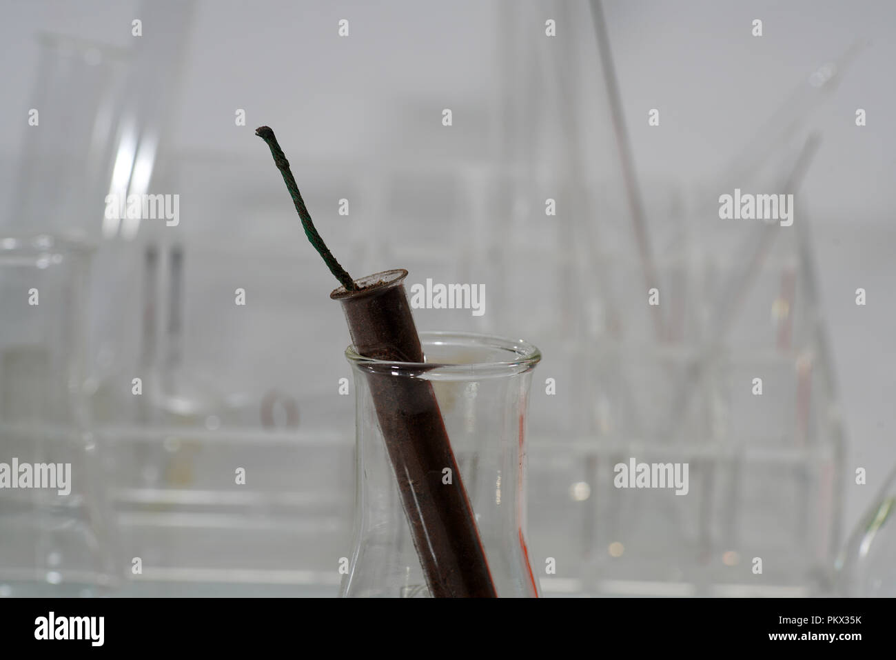 Contents of a fireworks body with disguise and black powder Stock Photo ...