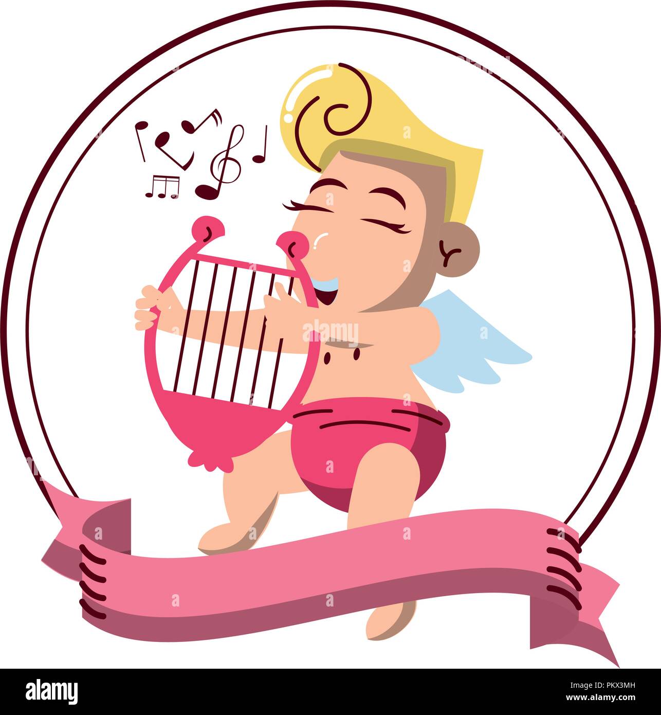 Harp banner Stock Vector Images - Alamy