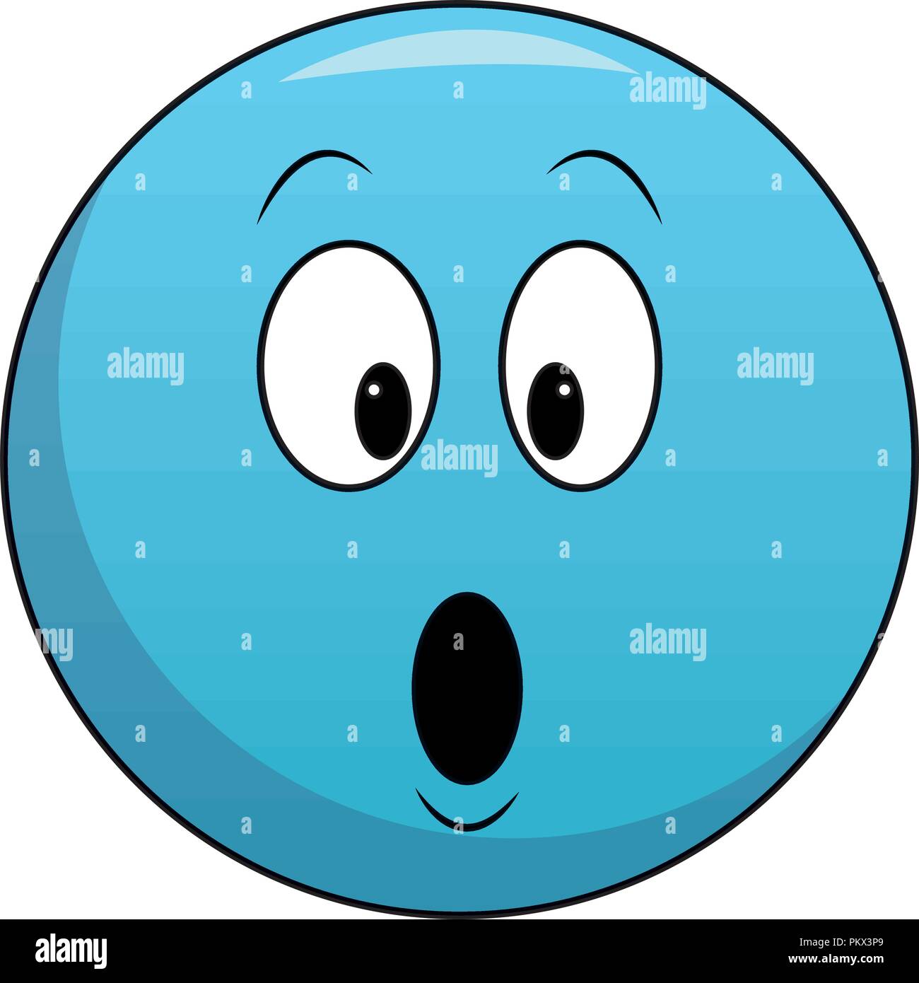 Surprised chat emoticon Stock Vector Image & Art - Alamy