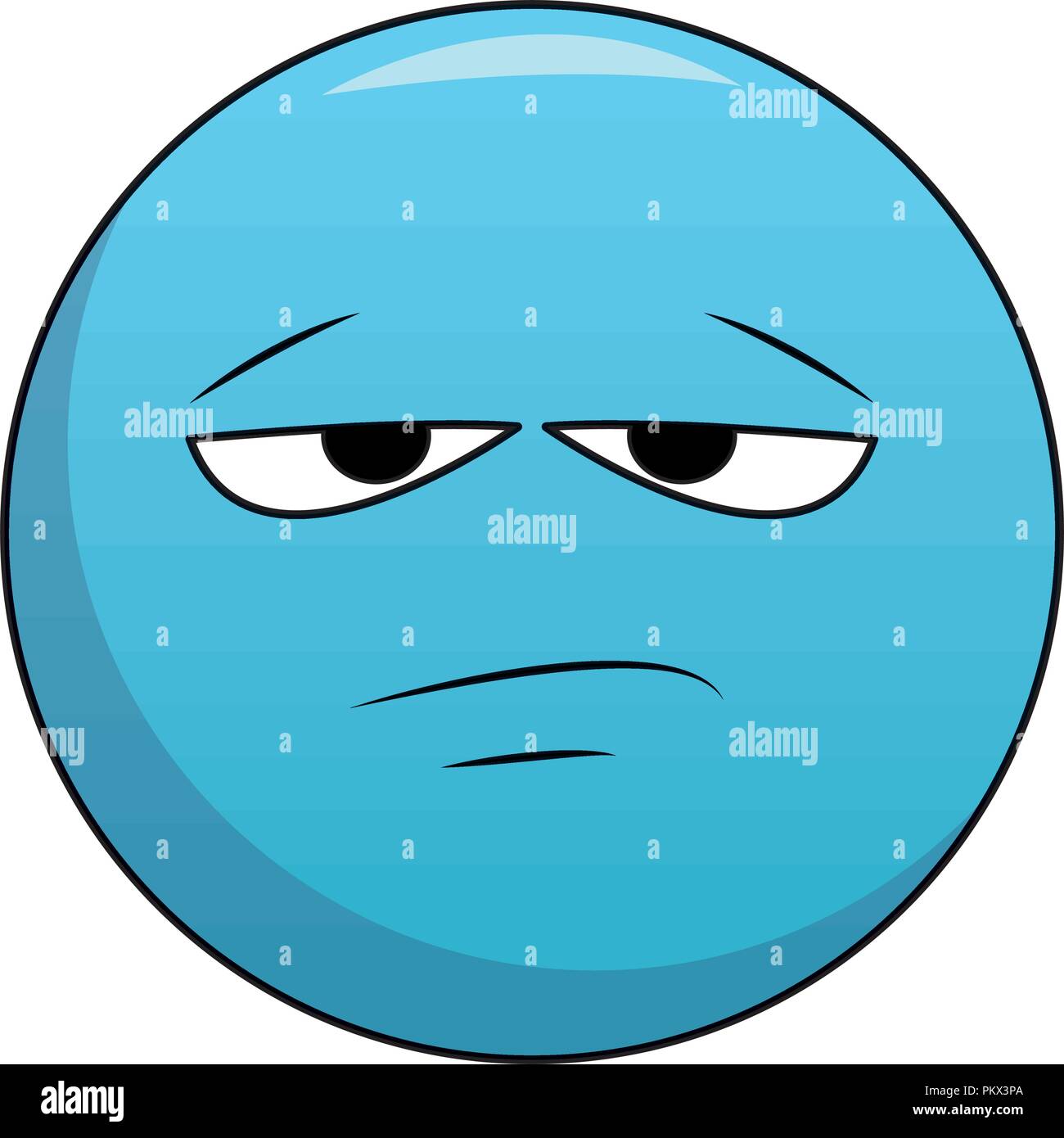 Bored chat emoticon Stock Vector Image & Art - Alamy