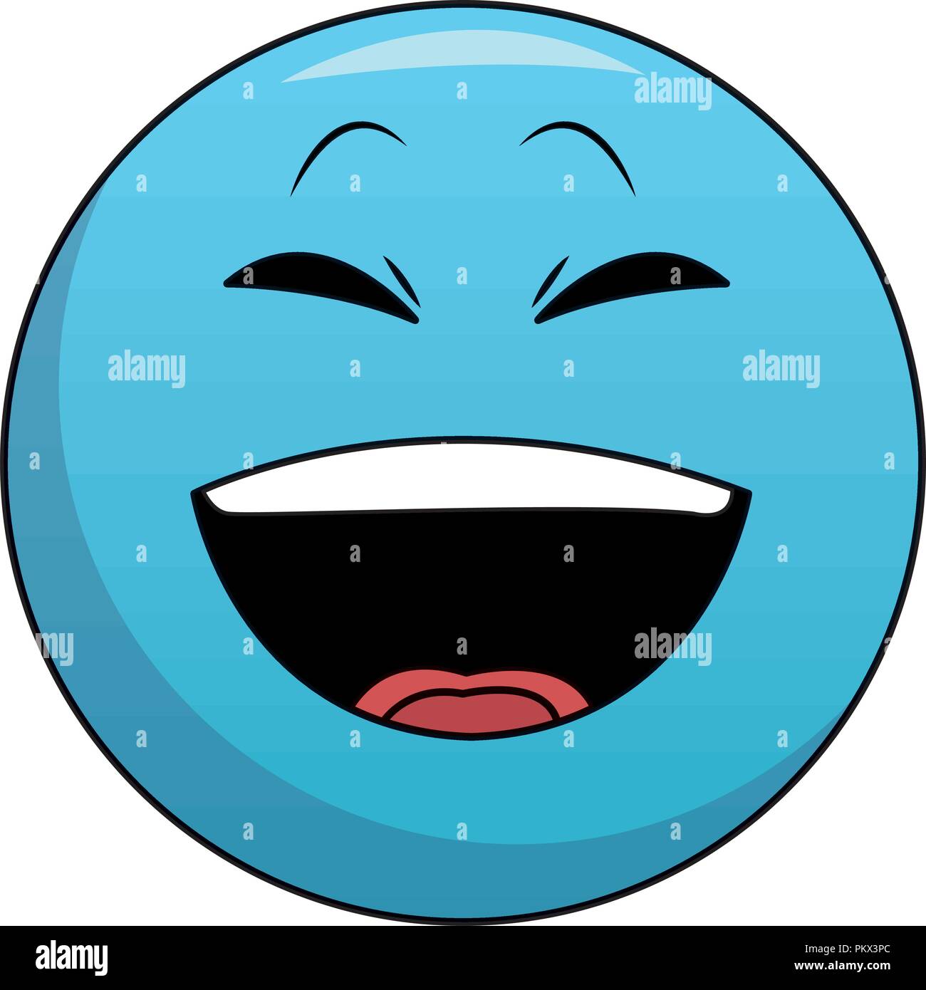 Laugh chat emoticon Stock Vector Image & Art - Alamy