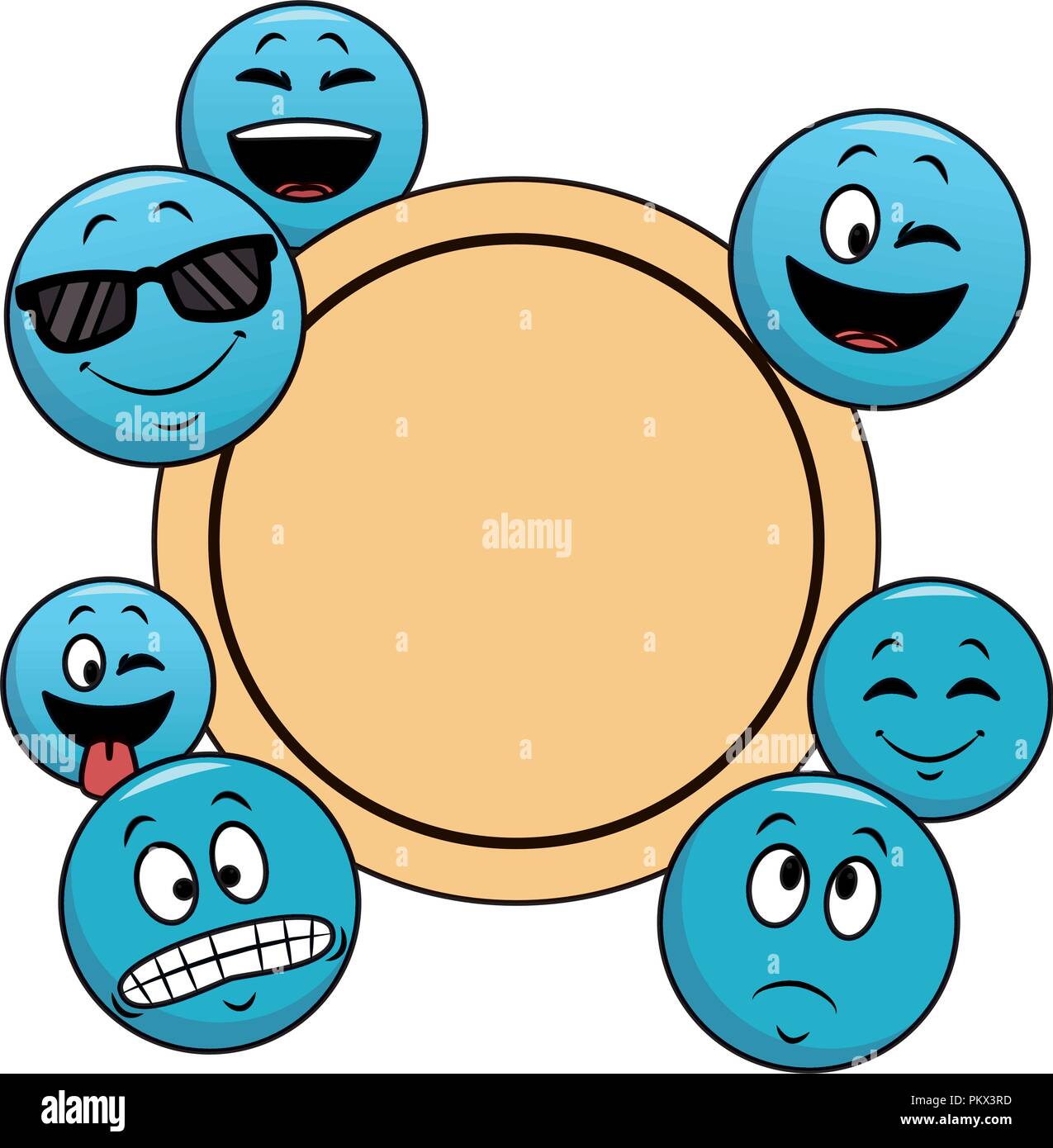 Emoticons frame concept Stock Vector Image & Art - Alamy