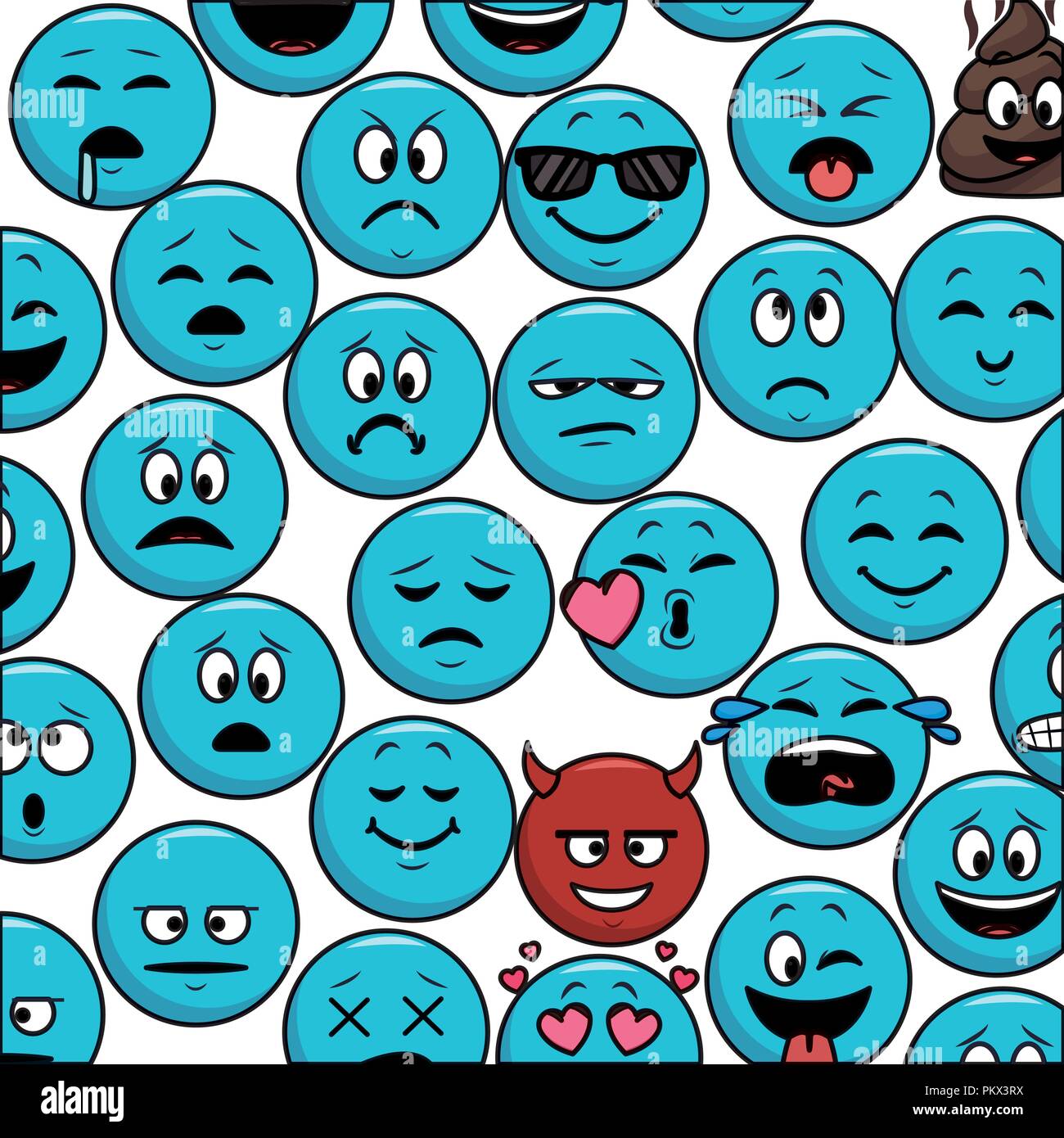 Emoticons pattern background Stock Vector Image & Art - Alamy
