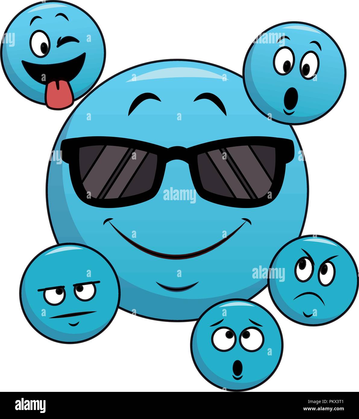 Smiley face tongue sticking out Cut Out Stock Images & Pictures - Alamy