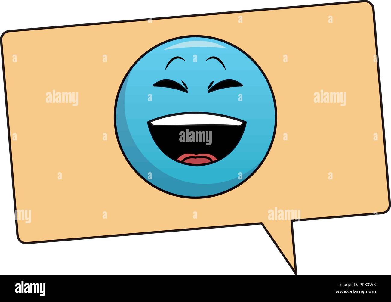 Laugh emoticon in bubble Stock Vector Image & Art - Alamy