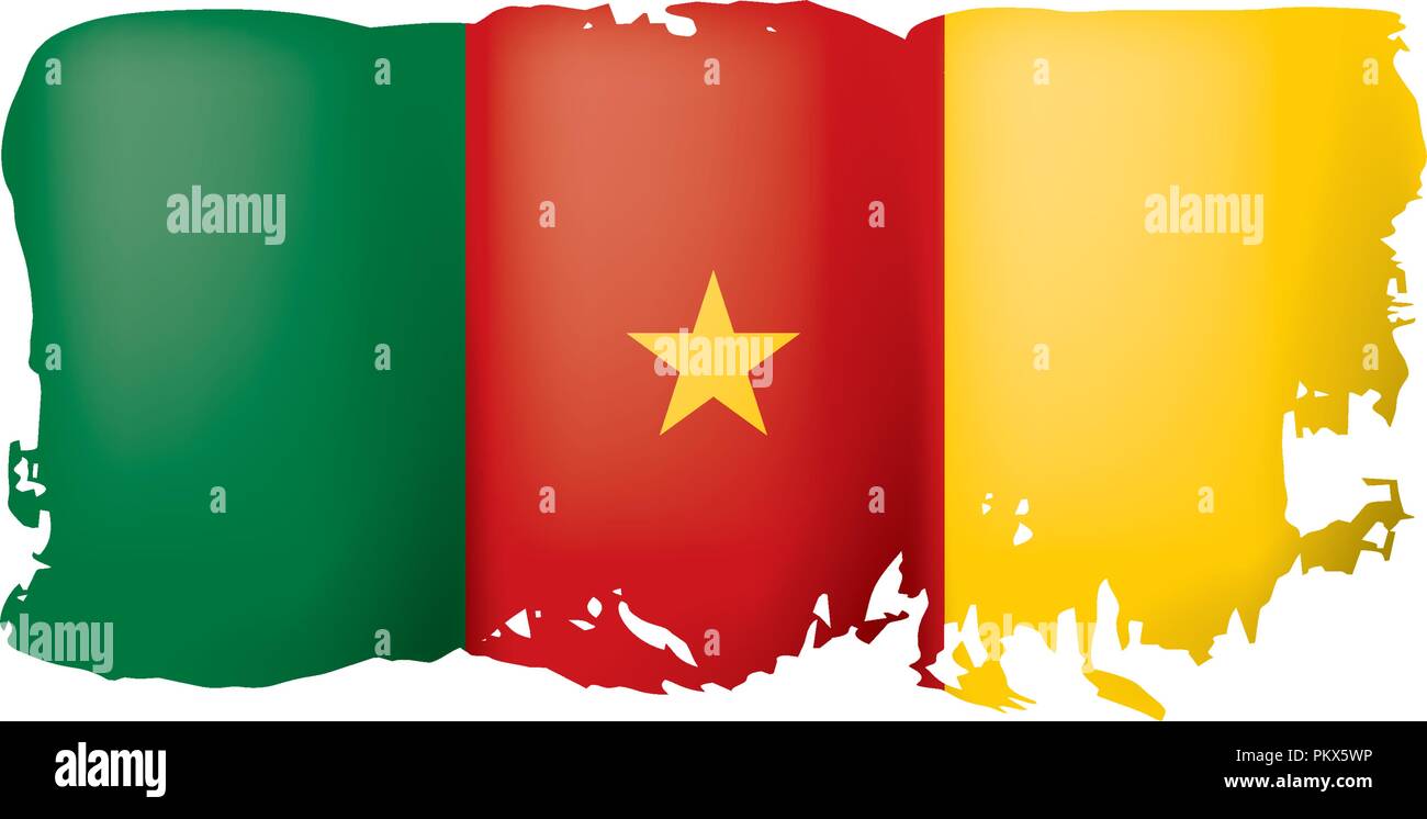 Cameroon flag, vector illustration on a white background Stock Vector ...