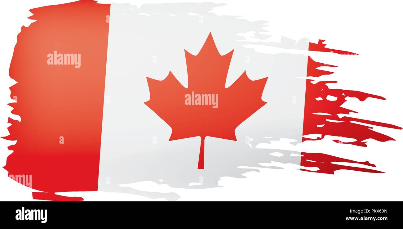 Canada flag, vector illustration on a white background Stock Vector ...