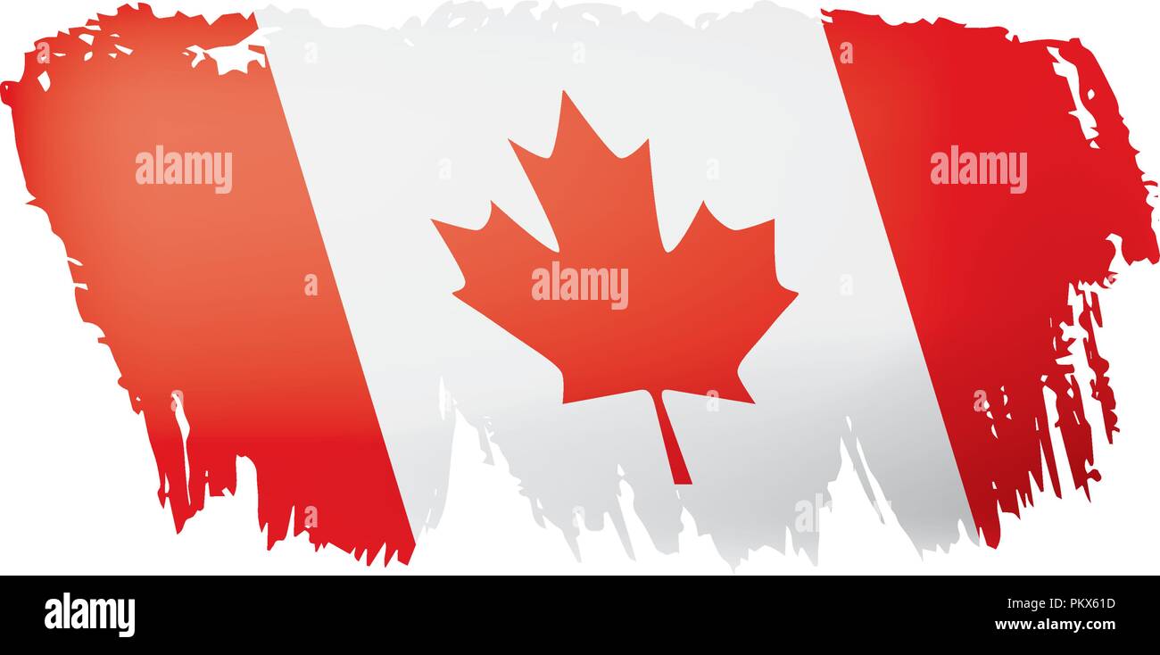 Canada flag, vector illustration on a white background Stock Vector ...