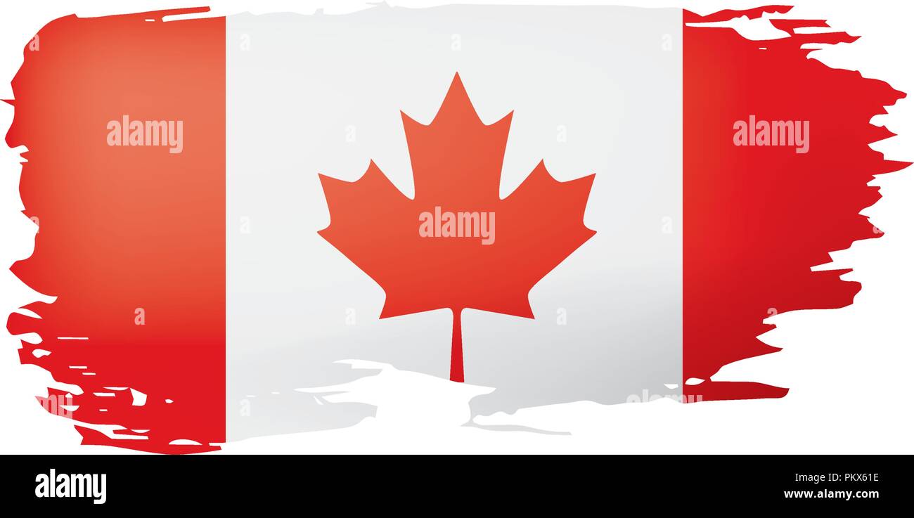 Canada flag, vector illustration on a white background Stock Vector Image & Art - Alamy