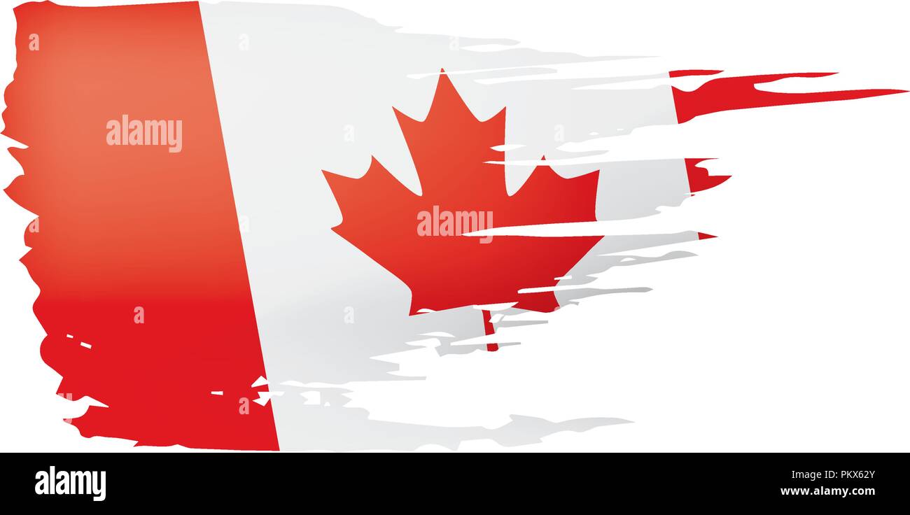 Canada flag, vector illustration on a white background Stock Vector Image & Art - Alamy