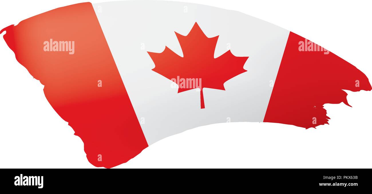 Canada flag, vector illustration on a white background Stock Vector Image & Art - Alamy