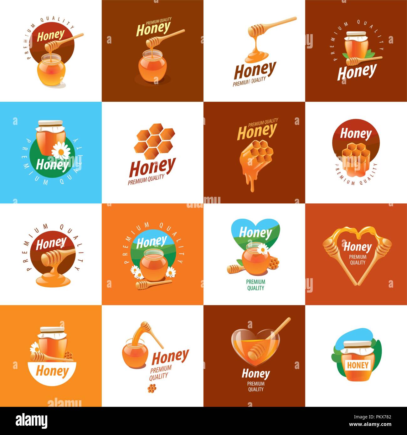 vector honey logo Stock Vector Image & Art - Alamy