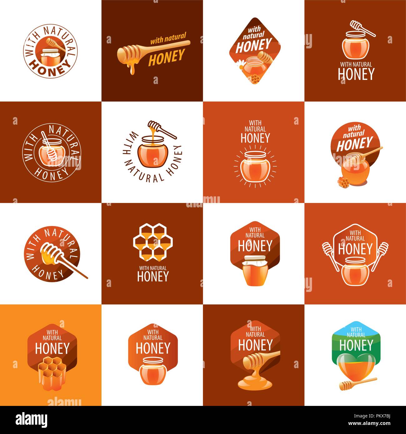 vector honey logo Stock Vector Image & Art - Alamy