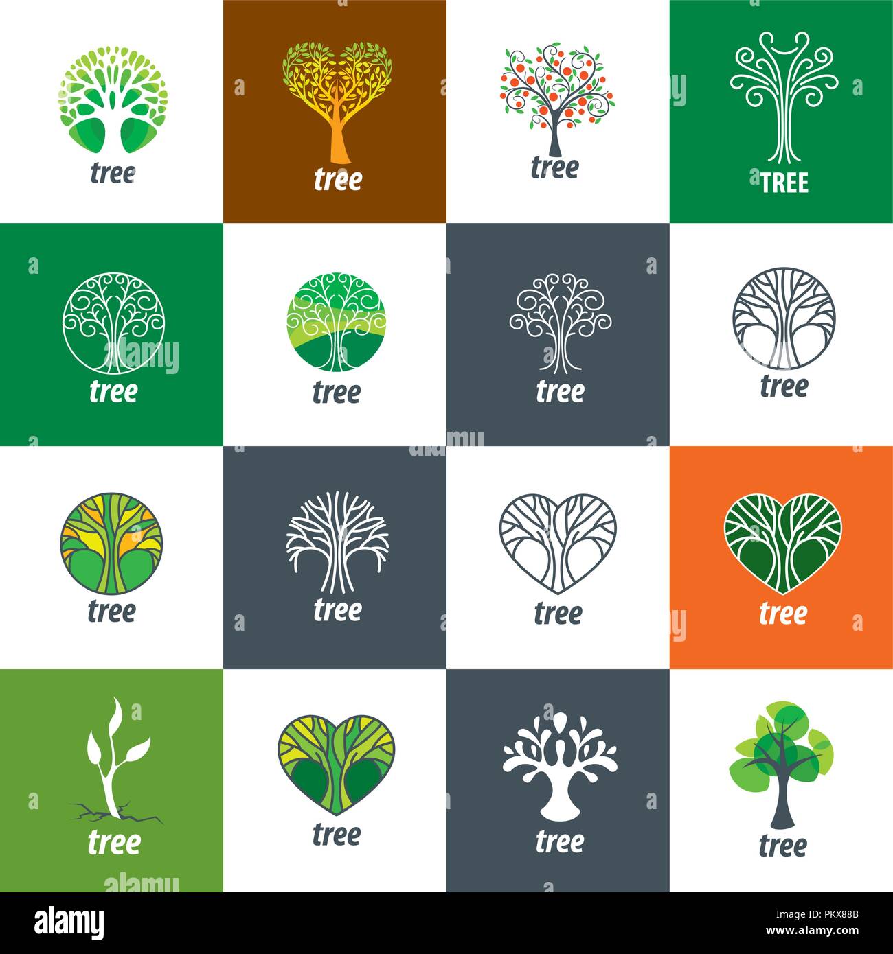 vector logo tree Stock Vector Image & Art - Alamy