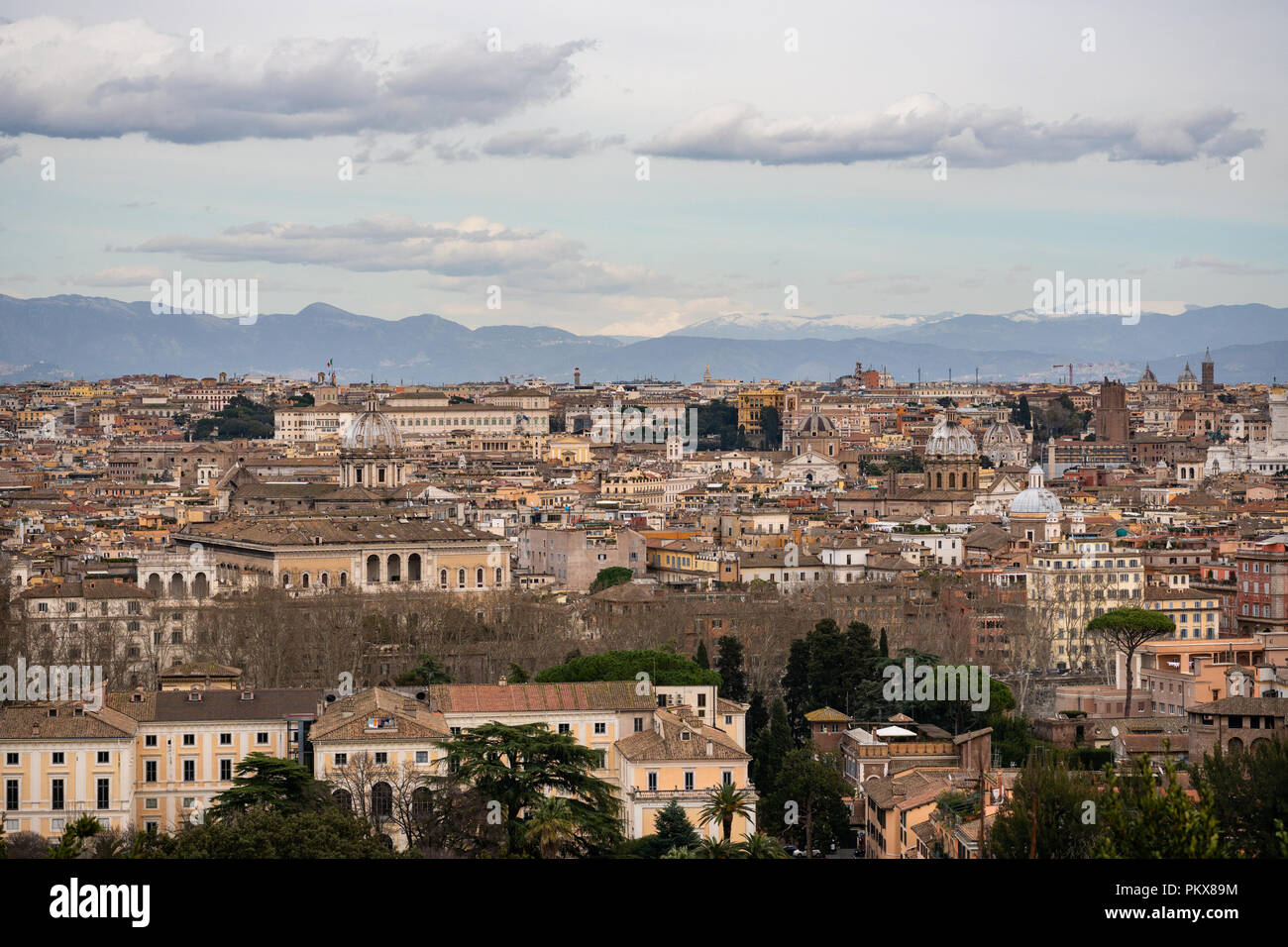 Aerial panorama of Rome from Janiculum terrace Stock Photo - Alamy