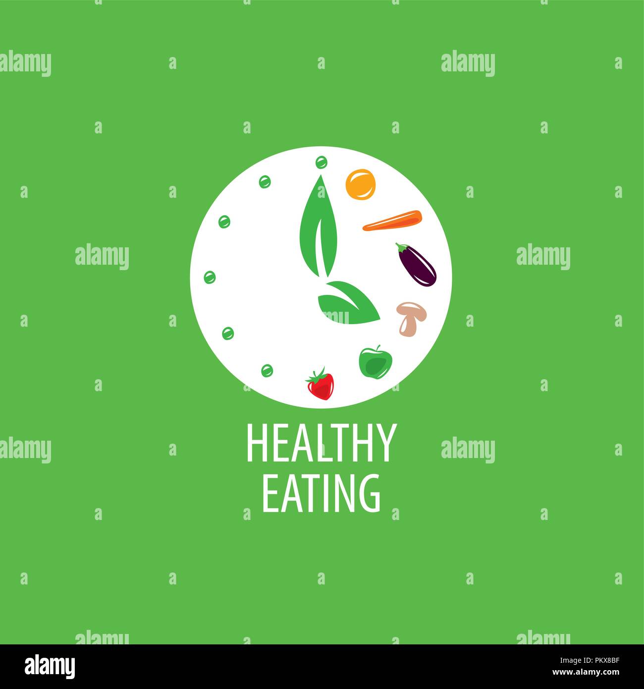 Apple clock logo Stock Vector Images - Alamy