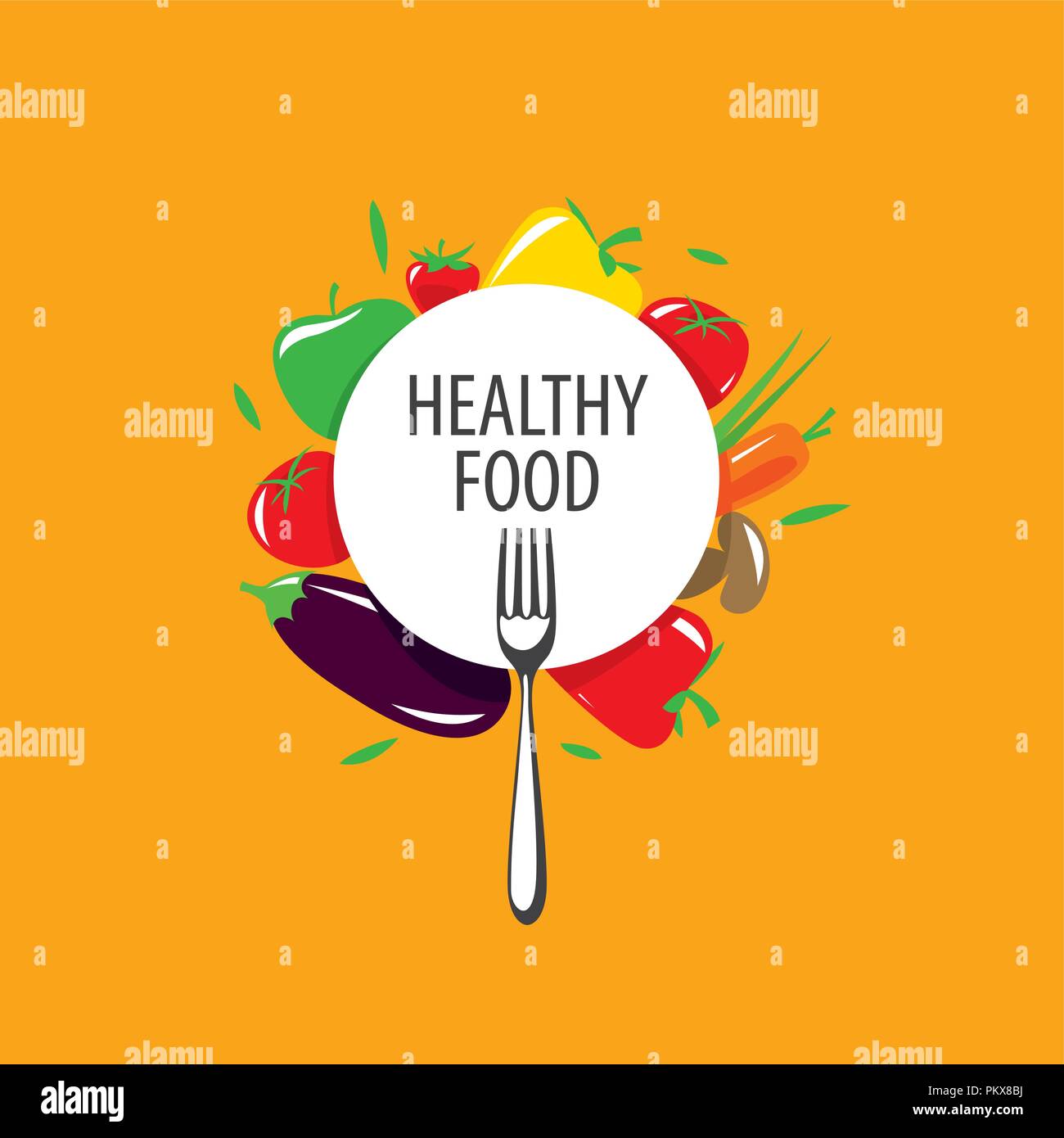 vector logo healthy eating Stock Vector Image & Art - Alamy