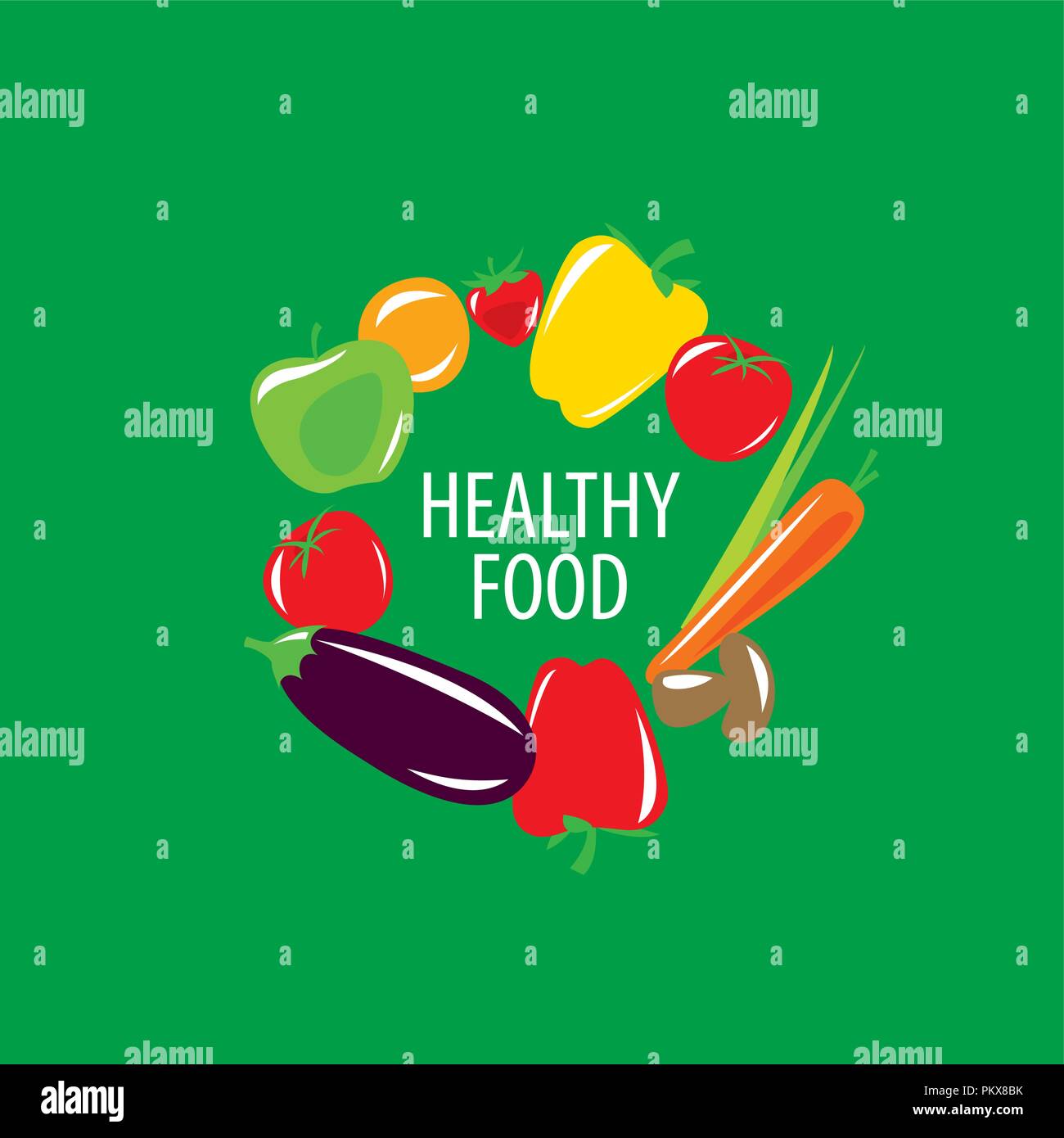 vector logo healthy eating Stock Vector Image & Art - Alamy