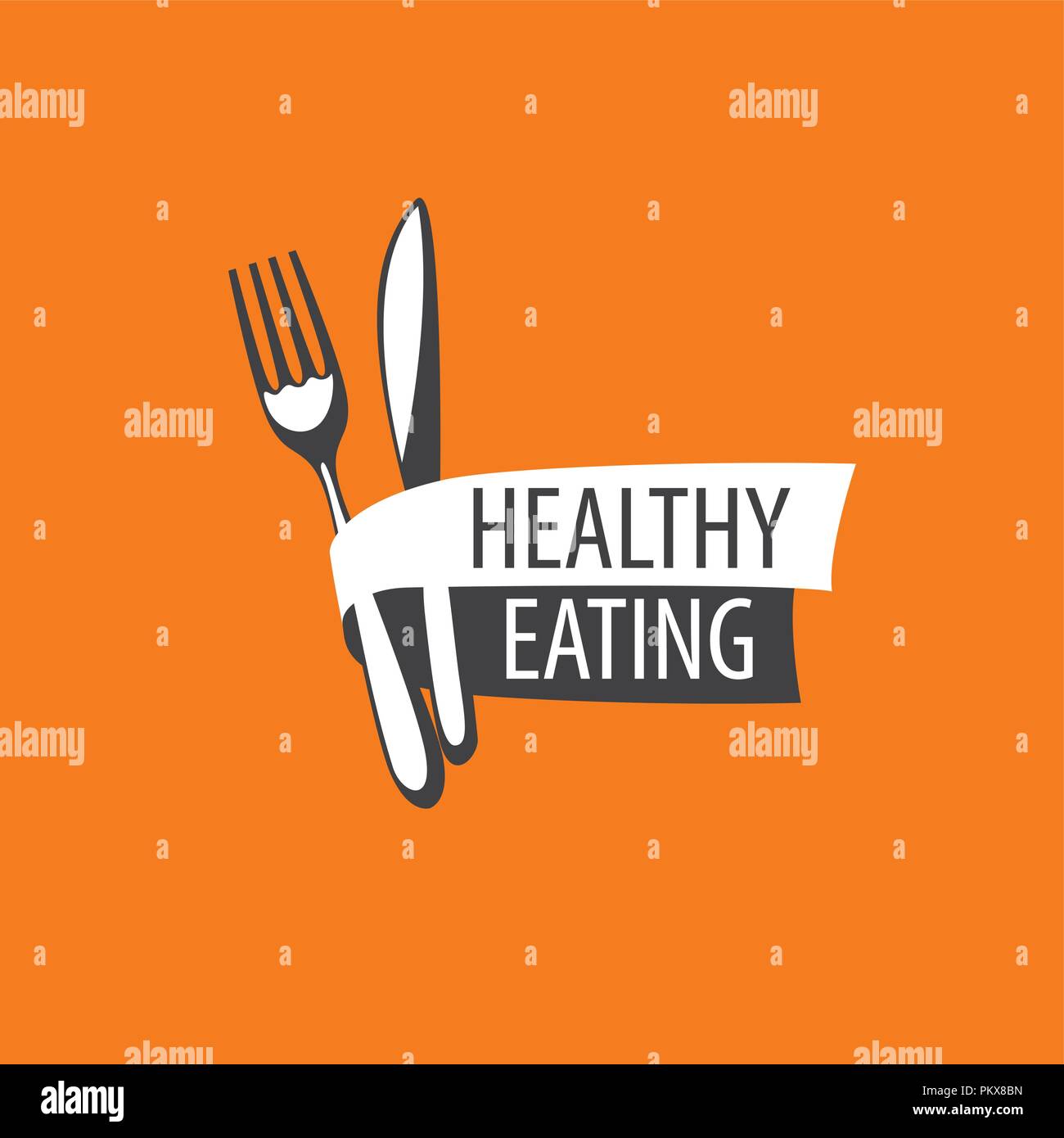 vector logo healthy eating Stock Vector Image & Art - Alamy