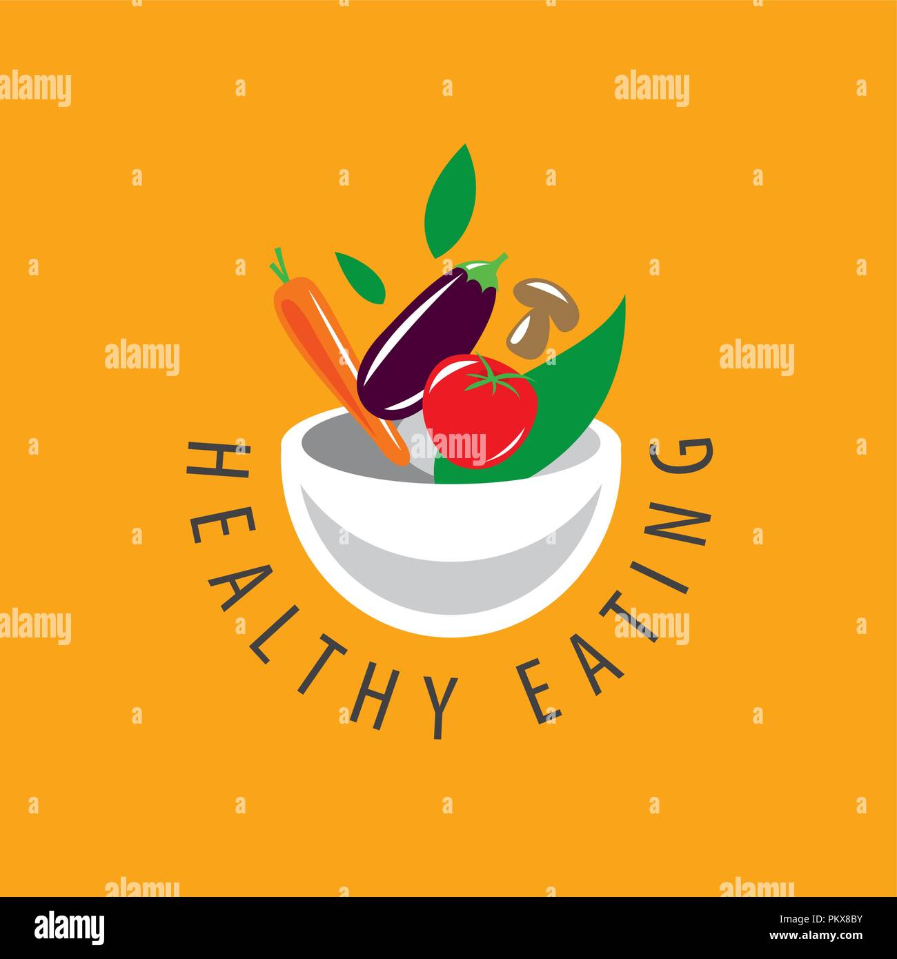 vector logo healthy eating Stock Vector Image & Art - Alamy