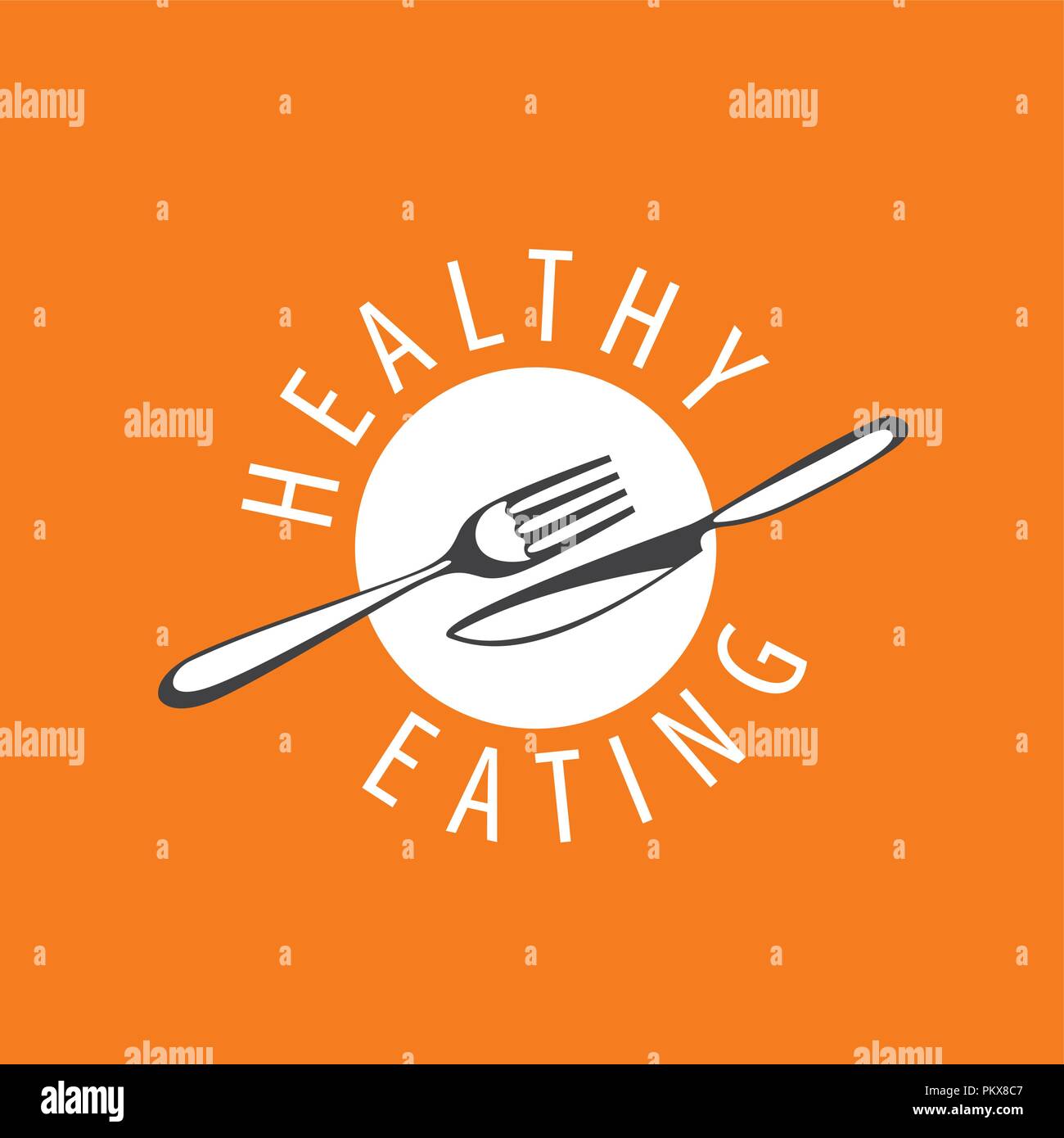 vector logo healthy eating Stock Vector Image & Art - Alamy