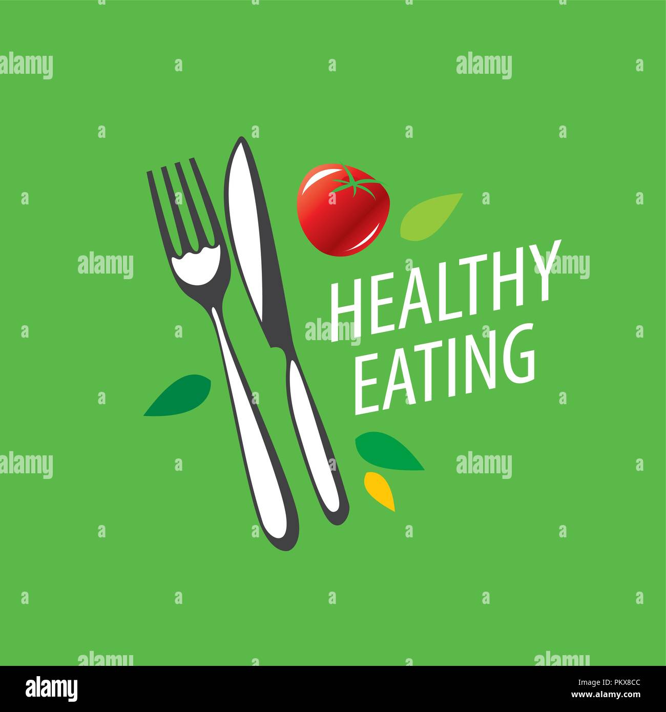 vector logo healthy eating Stock Vector Image & Art - Alamy