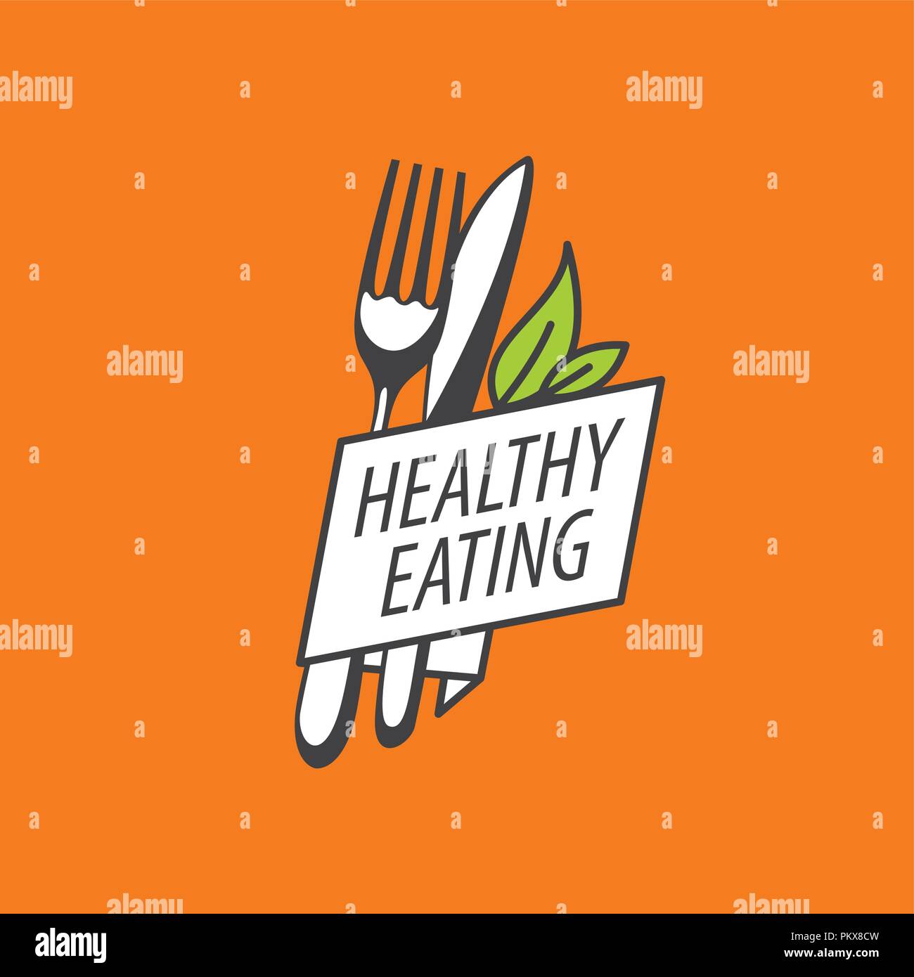 vector logo healthy eating Stock Vector Image & Art - Alamy