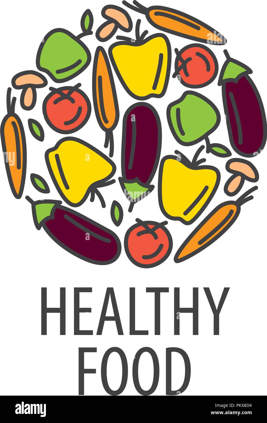 vector logo healthy eating Stock Vector Image & Art - Alamy