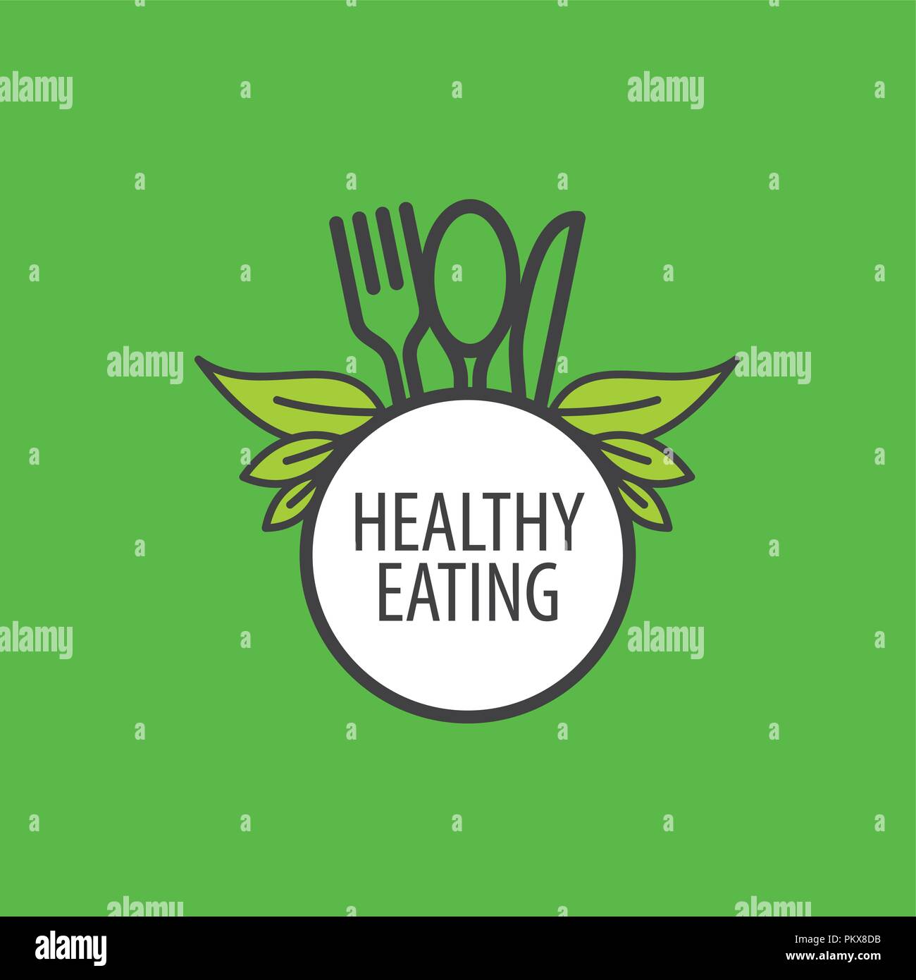 vector logo healthy eating Stock Vector Image & Art - Alamy