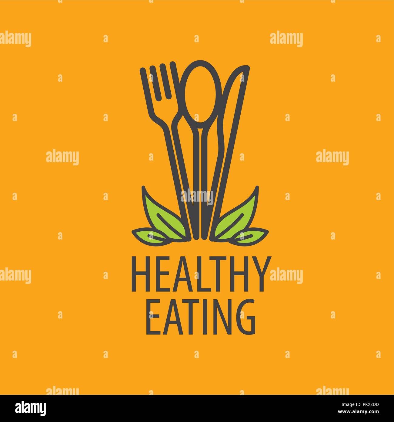 vector logo healthy eating Stock Vector Image & Art - Alamy